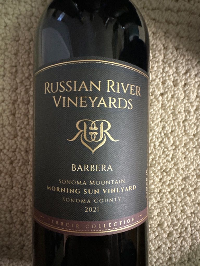 2021 Russian River Vineyards Barbera Terroir Collection Morning Sun ...
