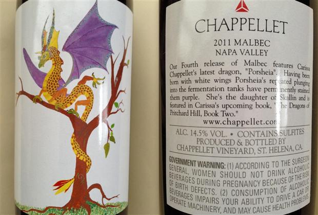 2011 Chappellet Malbec, USA, California, Napa Valley - CellarTracker