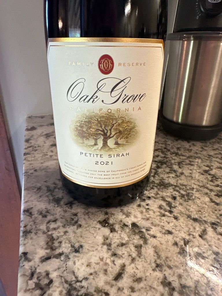2021 Oak Grove Petite Sirah Reserve, USA, California - CellarTracker