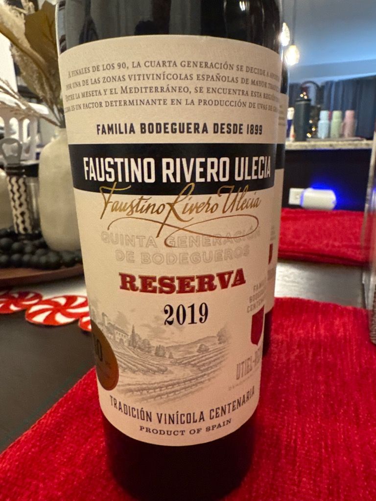 2019 Faustino Rivero Ulecia Rioja Reserva, Spain, La Rioja, Rioja ...