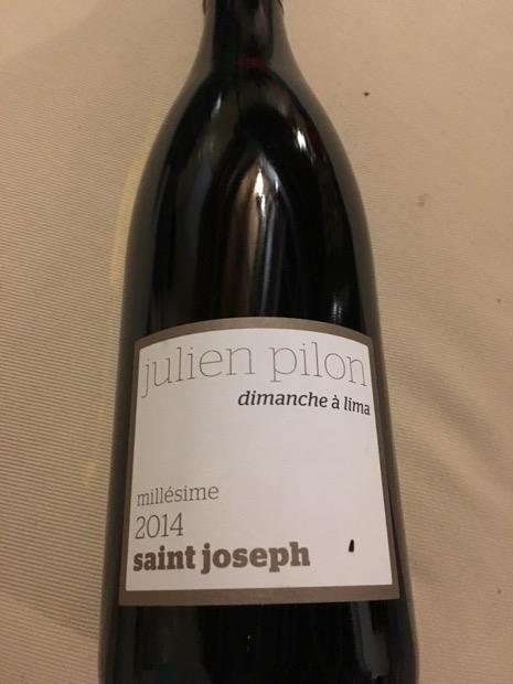 2014 Julien Pilon St. Joseph "Dimanche a lima", France, Rhône, Northern ...