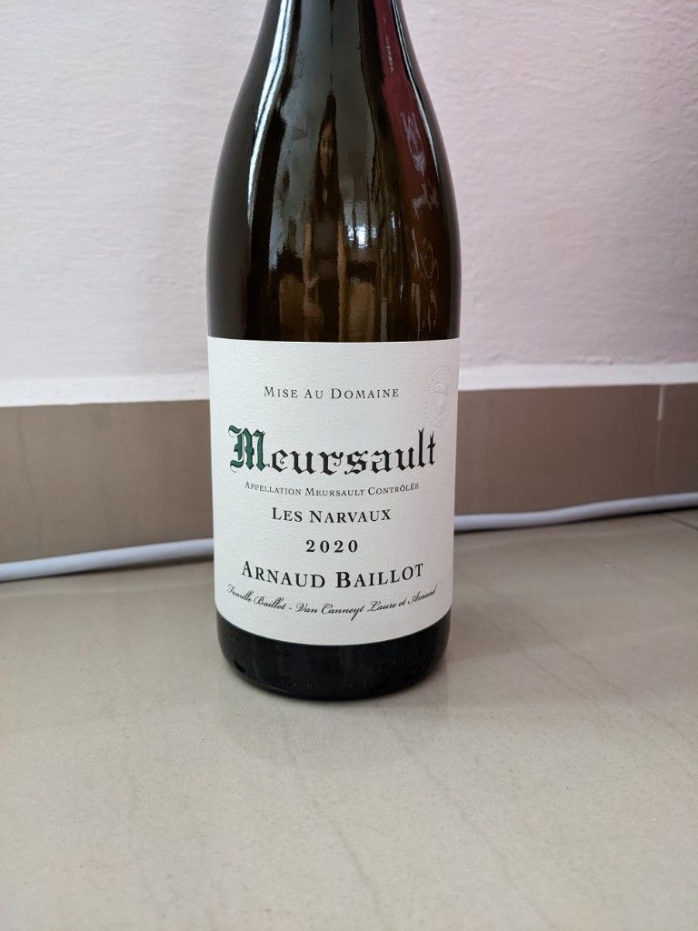 2020 Arnaud Baillot Meursault Le Limozin, France, Burgundy, Côte de ...