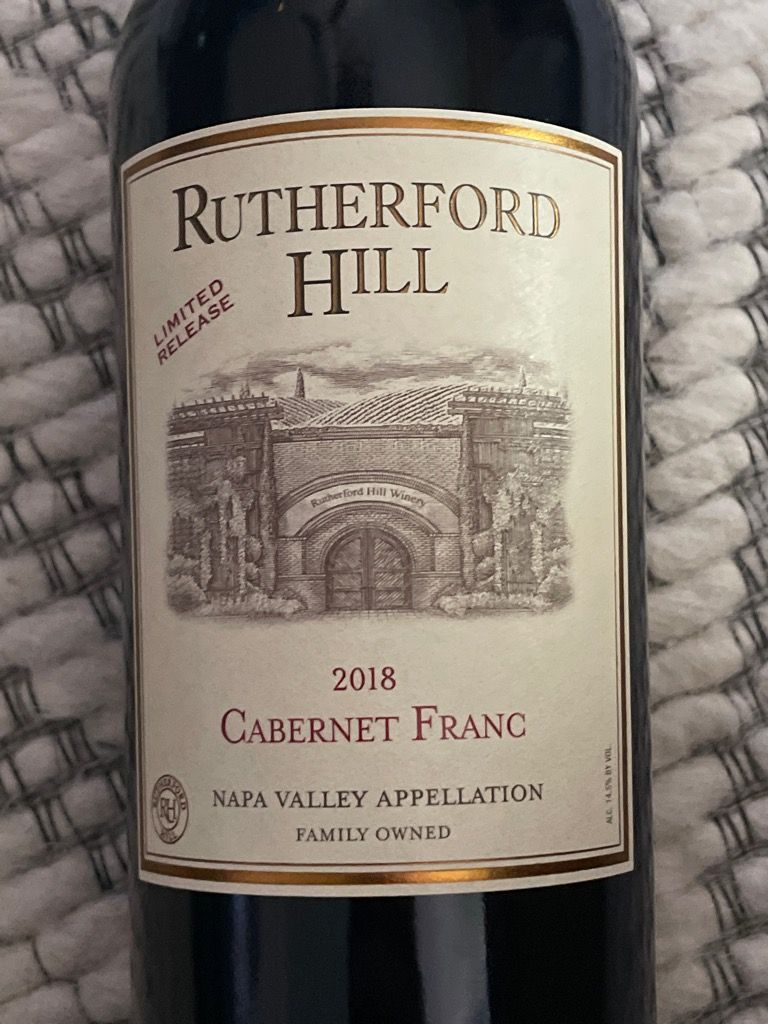 2019 Rutherford Hill Cabernet Franc, USA, California, Napa Valley ...