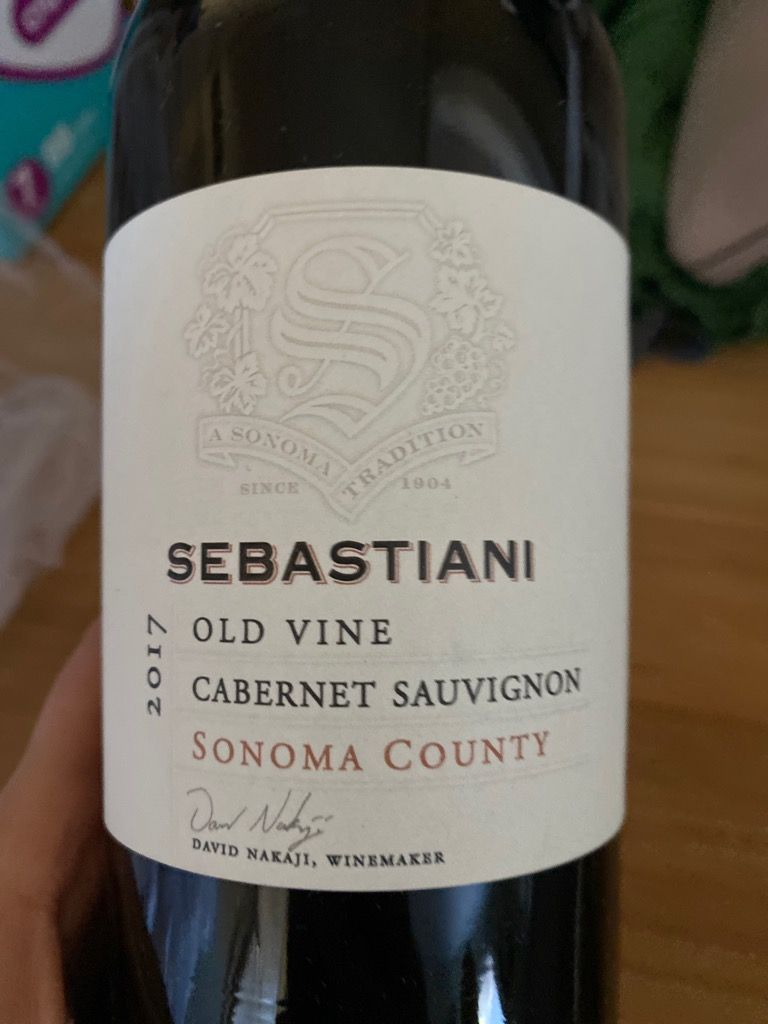 2017 Sebastiani Vineyards & Winery Cabernet Sauvignon Old Vine Sonoma ...