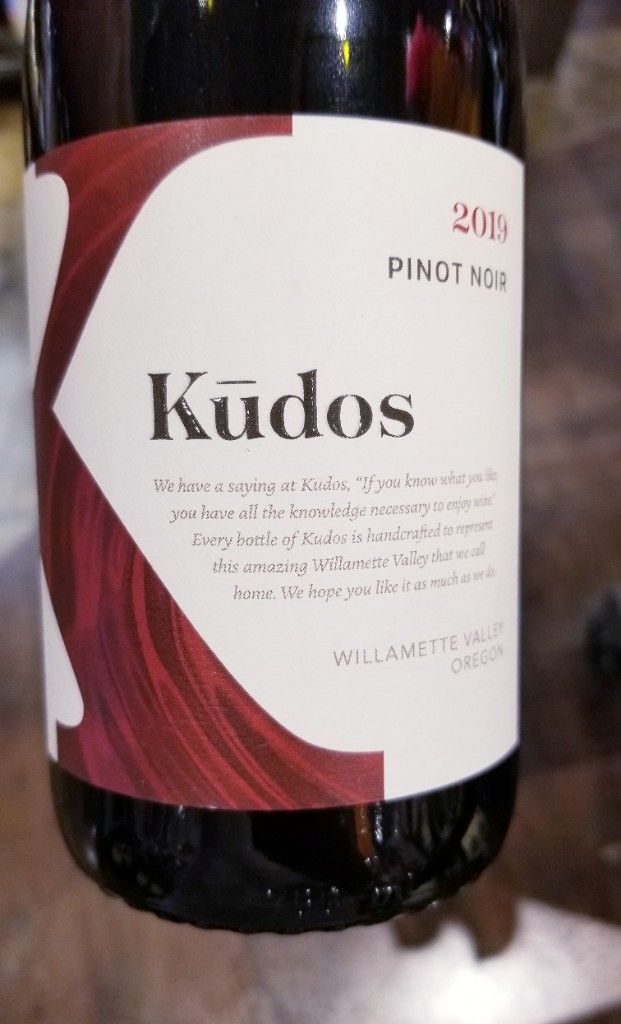 2019 NW Wine Company Pinot Noir Kudos, USA, Oregon, Willamette Valley ...