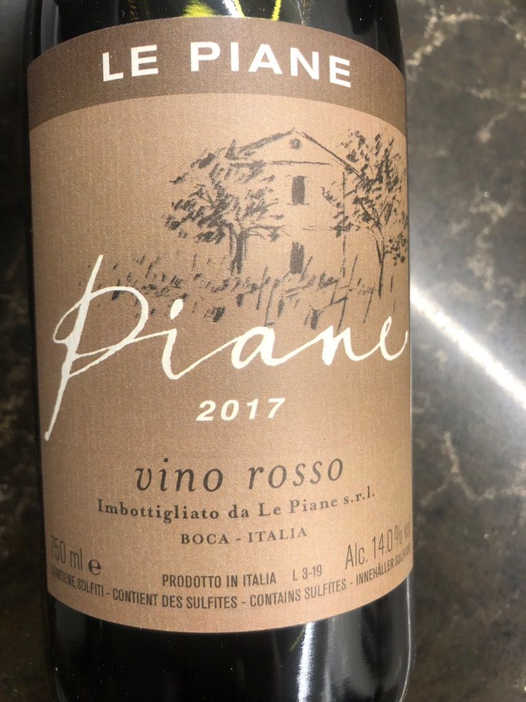 2018 Le Piane Piane Rosso, Italy, Piedmont, Vino da Tavola - CellarTracker