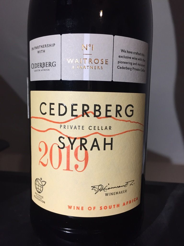 2022 Waitrose Syrah Cederberg Private Cellar, South Africa, Olifants ...