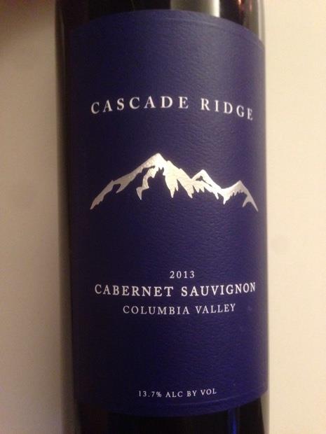 2013 Cascade Ridge Cabernet Sauvignon, USA, Washington - CellarTracker