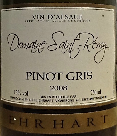 2008 Domaine Saint-Rémy Pinot Gris Reserve, France, Alsace - CellarTracker
