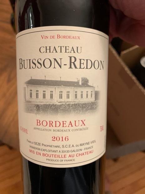 2016 Château Buisson-Redon, France, Bordeaux - CellarTracker