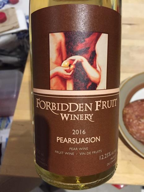2016 Forbidden Fruit Winery Pearsuasion, Canada, British Columbia ...