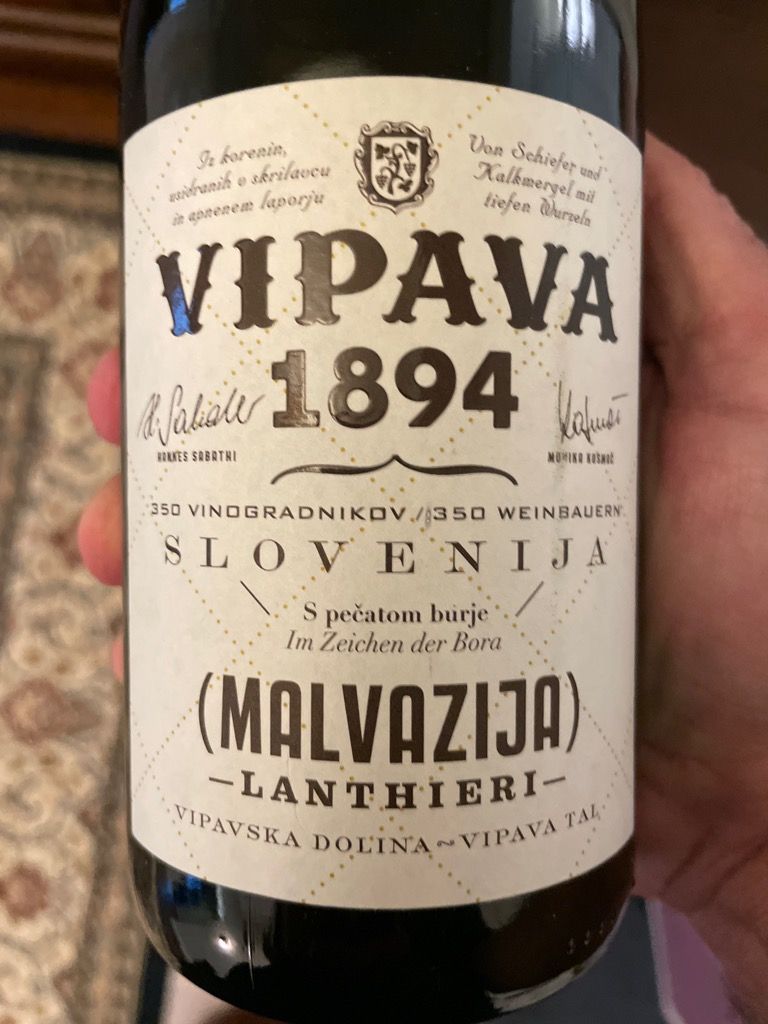 2020 Vipava 1894 Lanthieri Malvazija Vipava Valley, Slovenia, Primorska ...