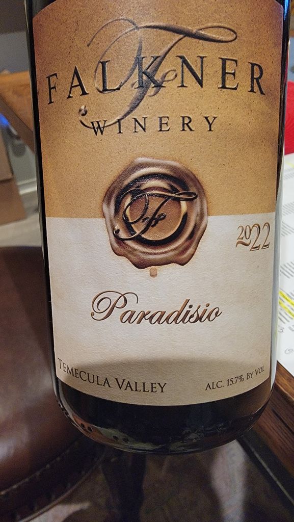 2023 Falkner Winery Paradisio, USA, California, South Coast, Temecula ...