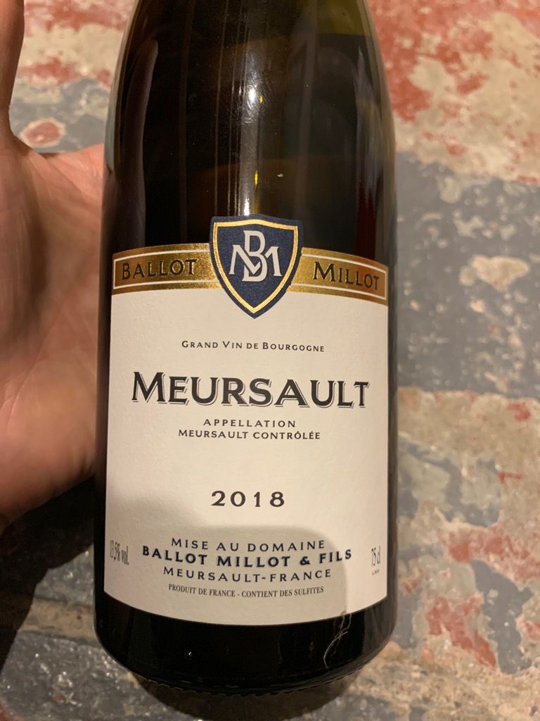 2018 Ballot-Millot & Fils Meursault, France, Burgundy, Côte de Beaune ...