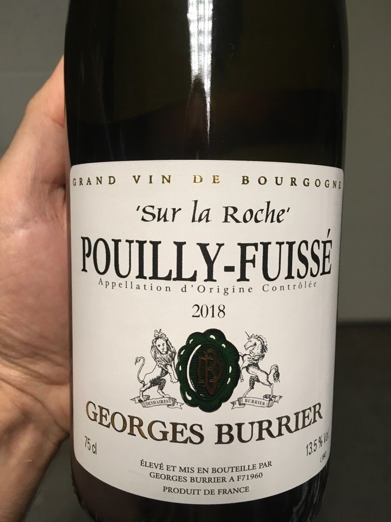 2019 Georges Burrier Pouilly-Fuissé, France, Burgundy, Mâconnais ...