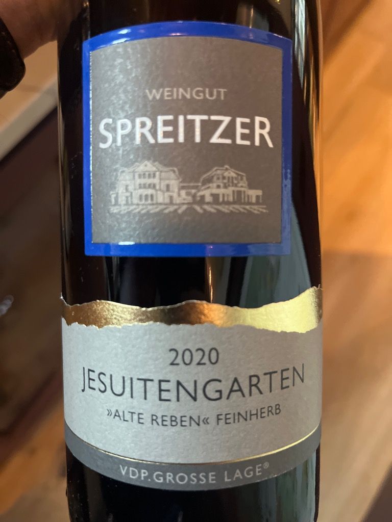 2020 Weingut Spreitzer Winkeler Jesuitengarten Riesling feinherb Alte ...