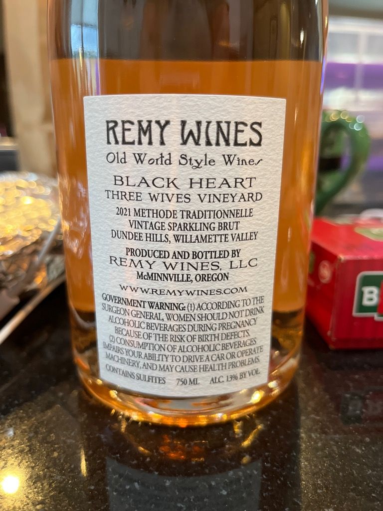 2021 Remy Wines Black Heart Blanc de Noirs, USA, Oregon - CellarTracker