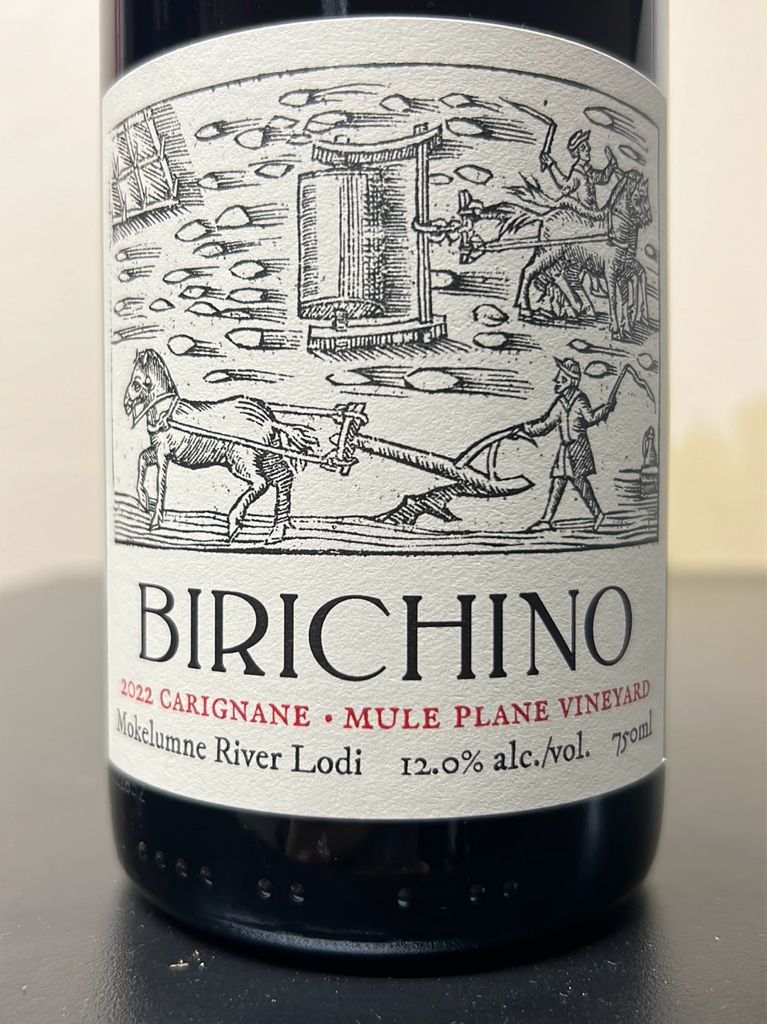 2022 Birichino Carignane Mule Plane, USA, California, Central Valley ...