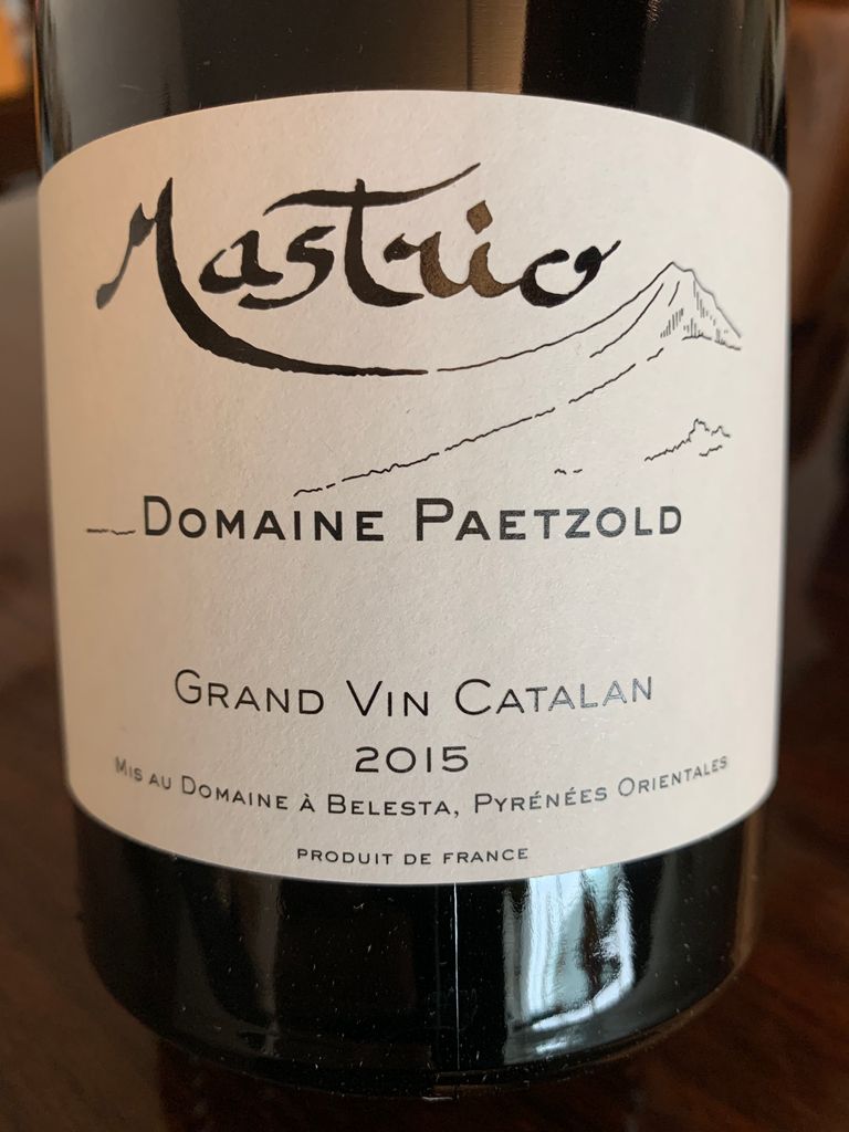 2014 Domaine Paetzold Côtes Catalanes Mastrio, France, Languedoc ...