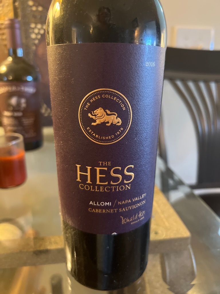 2016 The Hess Collection Cabernet Sauvignon Allomi, USA, California ...