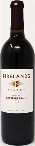 2020 Firelands Winery Cabernet Franc, USA, Ohio, Isle St. George ...