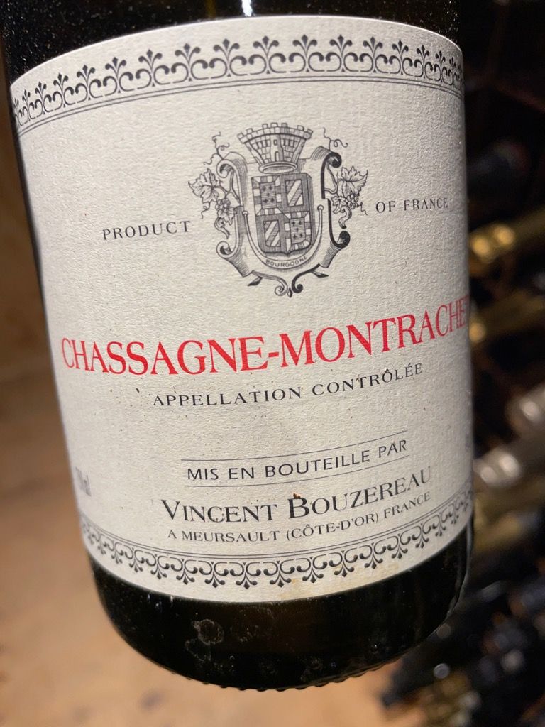 2019 Vincent Bouzereau Chassagne-Montrachet, France, Burgundy, Côte de ...