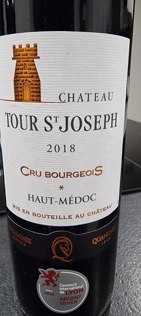 2018 Cheval Quancard Chateau Tour St Joseph, France, Bordeaux, Médoc ...