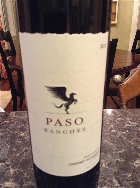 2012 Paso Ranches Cabernet Sauvignon, USA, California, Central Coast ...