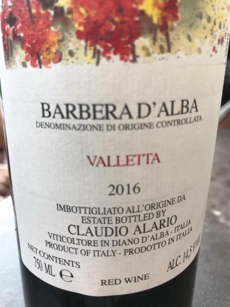 2016 Claudio Alario Barbera d'Alba Valletta, Italy, Piedmont, Alba ...