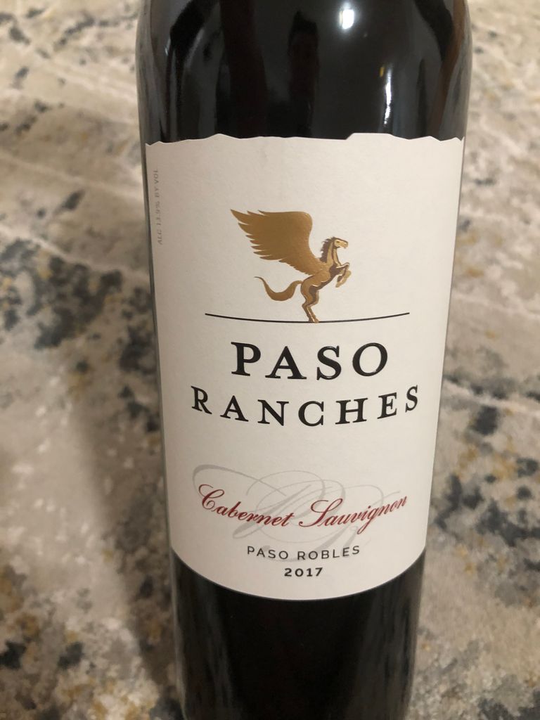 2017 Paso Ranches Cabernet Sauvignon, USA, California, Central Coast ...