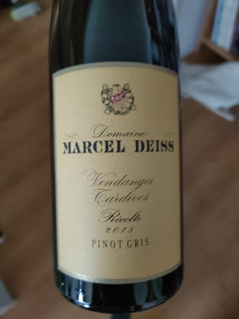 2015 Marcel Deiss Pinot Gris Vendanges Tardives, France, Alsace ...