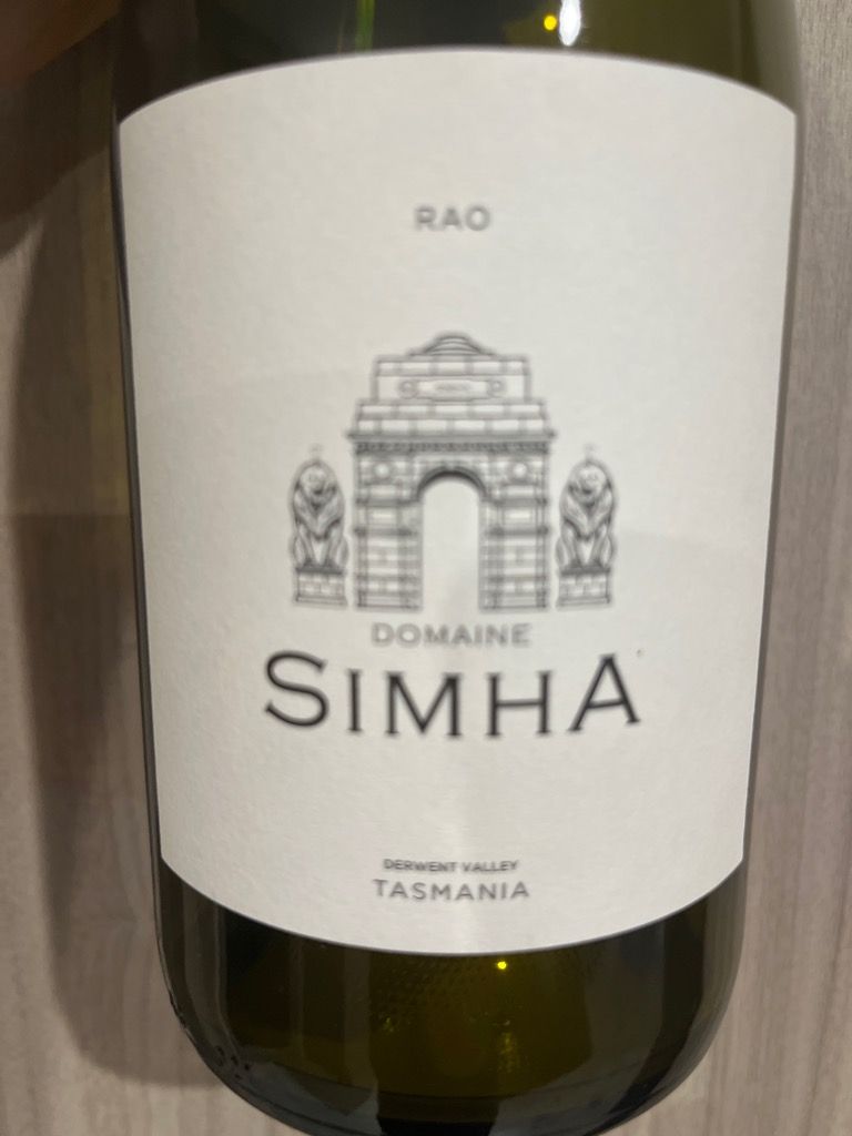 2019 Domaine Simha Chardonnay Rao, Australia, Tasmania, Coal River ...
