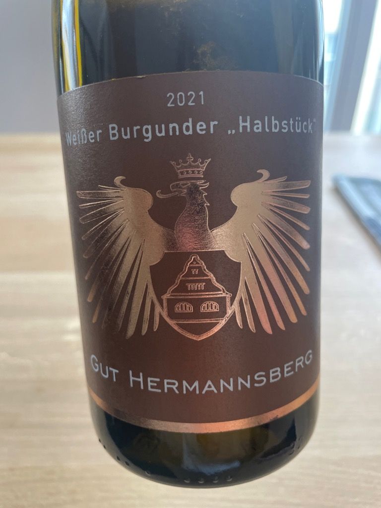 2021 Gut Hermannsberg Weißer Burgunder "Halbstück", Germany, Nahe ...