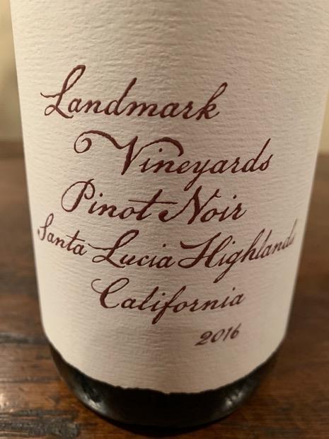 2016 Landmark Pinot Noir Santa Lucia Highlands, USA, California ...