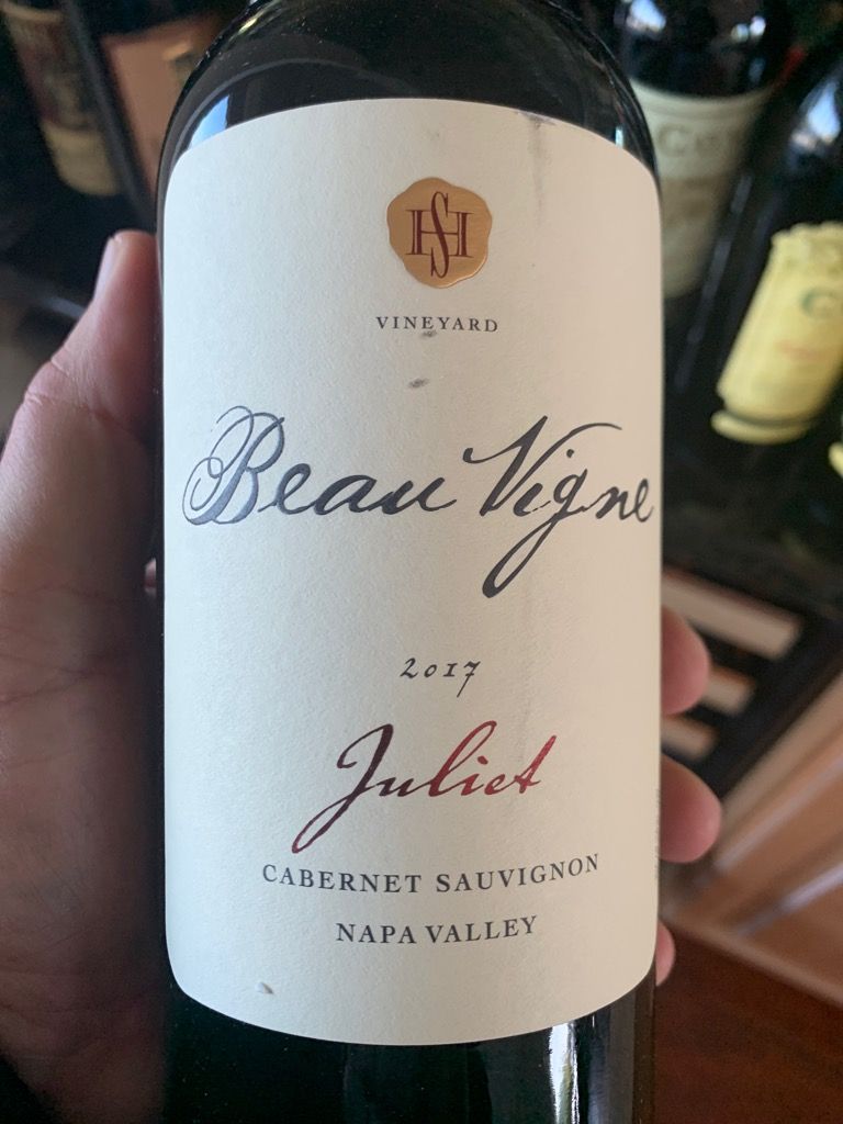 2017 Beau Vigne Cabernet Sauvignon Juliet, USA, California, Napa Valley ...
