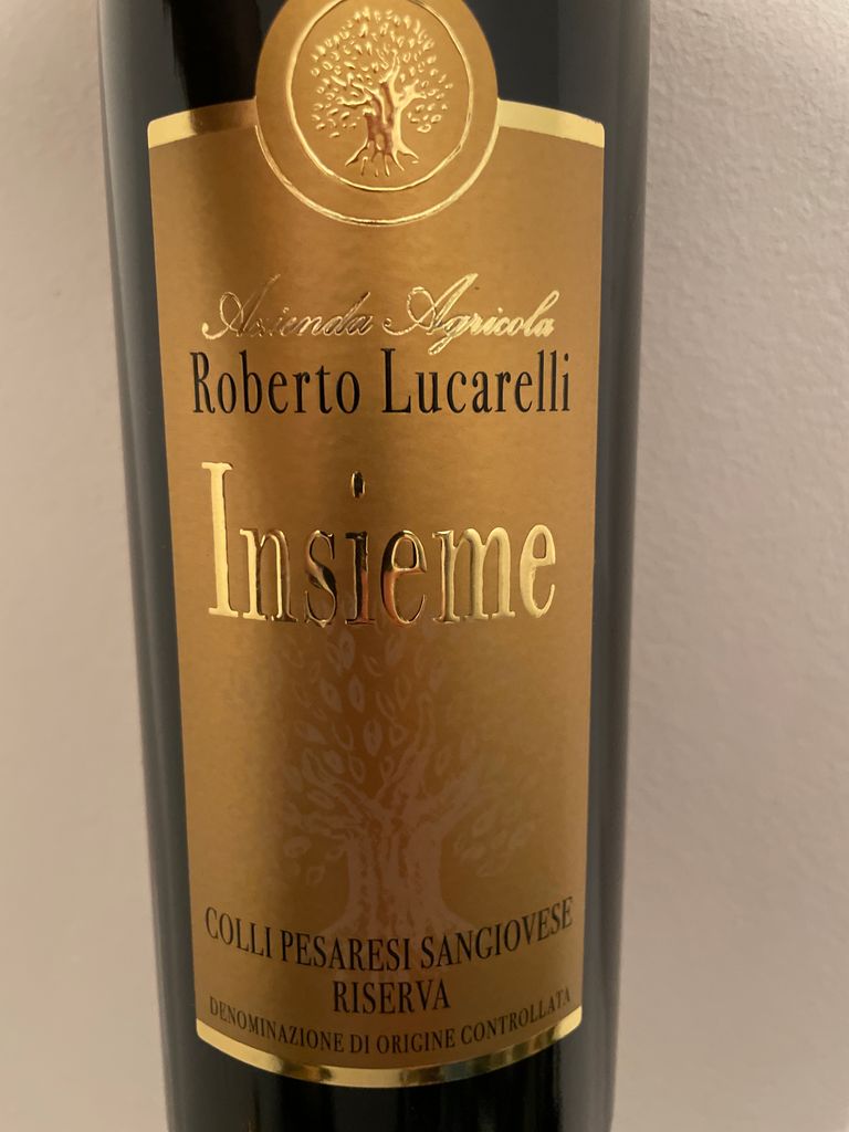 2016 Azienda Agricola Roberto Lucarelli Colli Pesaresi Insieme, Italy ...