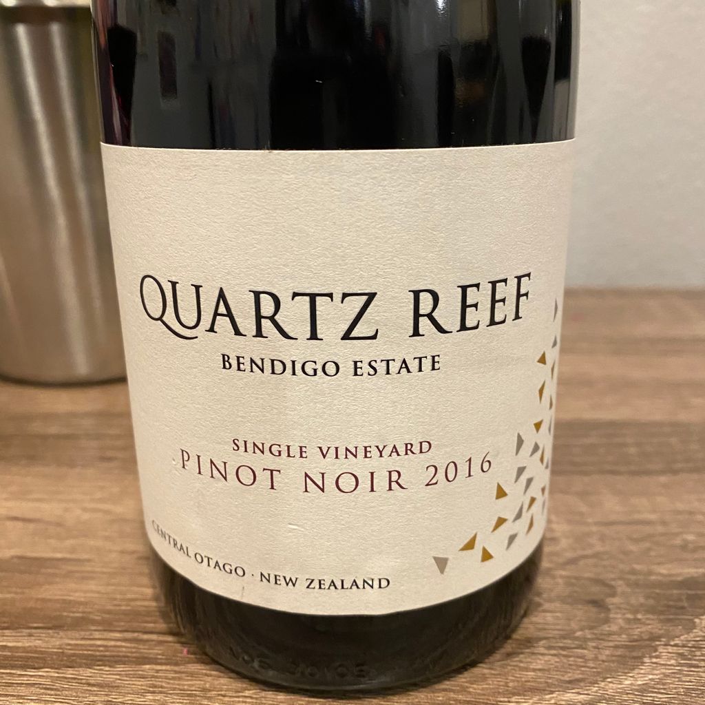 2016 Quartz Reef Pinot Noir Single Vineyard Bendigo Estate, New Zealand ...