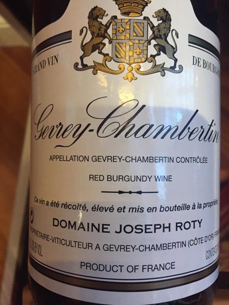 2013 Domaine Joseph Roty Gevrey-Chambertin, France, Burgundy, Côte de ...