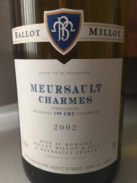 1996 Ballot-Millot & Fils Meursault 1er Cru Charmes, France, Burgundy ...
