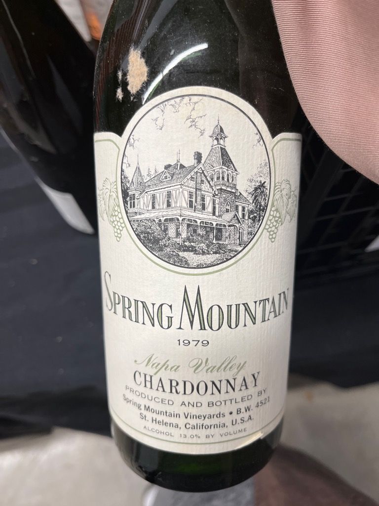 1985 Spring Mountain Vineyard Chardonnay, USA, California, Napa Valley ...