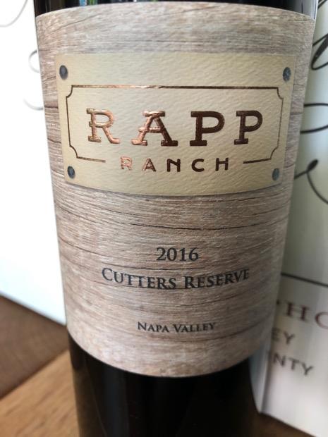 2016 Rapp Ranch Cutters Reserve, USA, California, Napa Valley ...