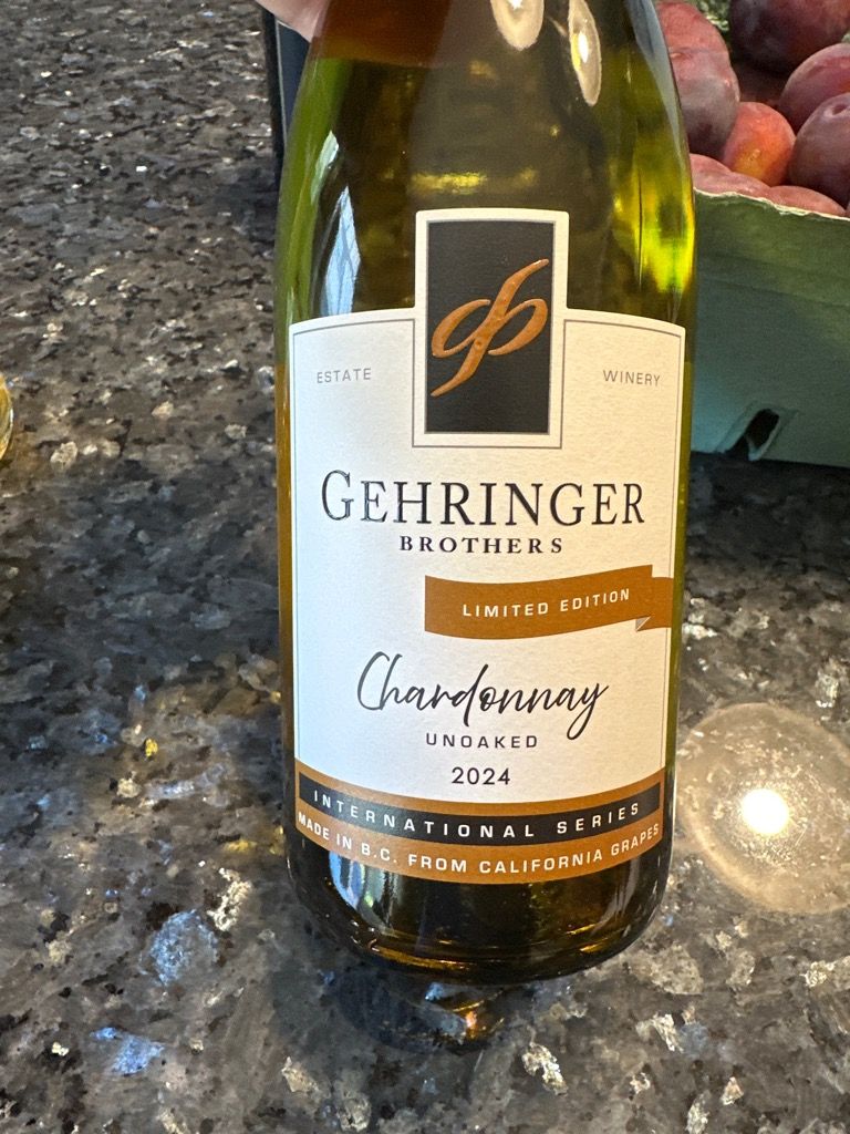 2024 Gehringer Brothers Estate Winery Unoaked Chardonnay Dry Rock ...