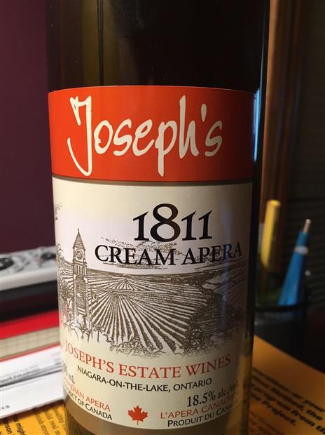 NV Joseph's Estate Wines 1811 Cream Apera, Canada, Ontario, Niagara ...