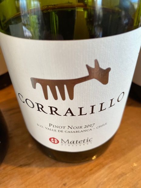 2018 Matetic Vineyards Pinot Noir Corralillo, Chile, San Antonio Valley ...