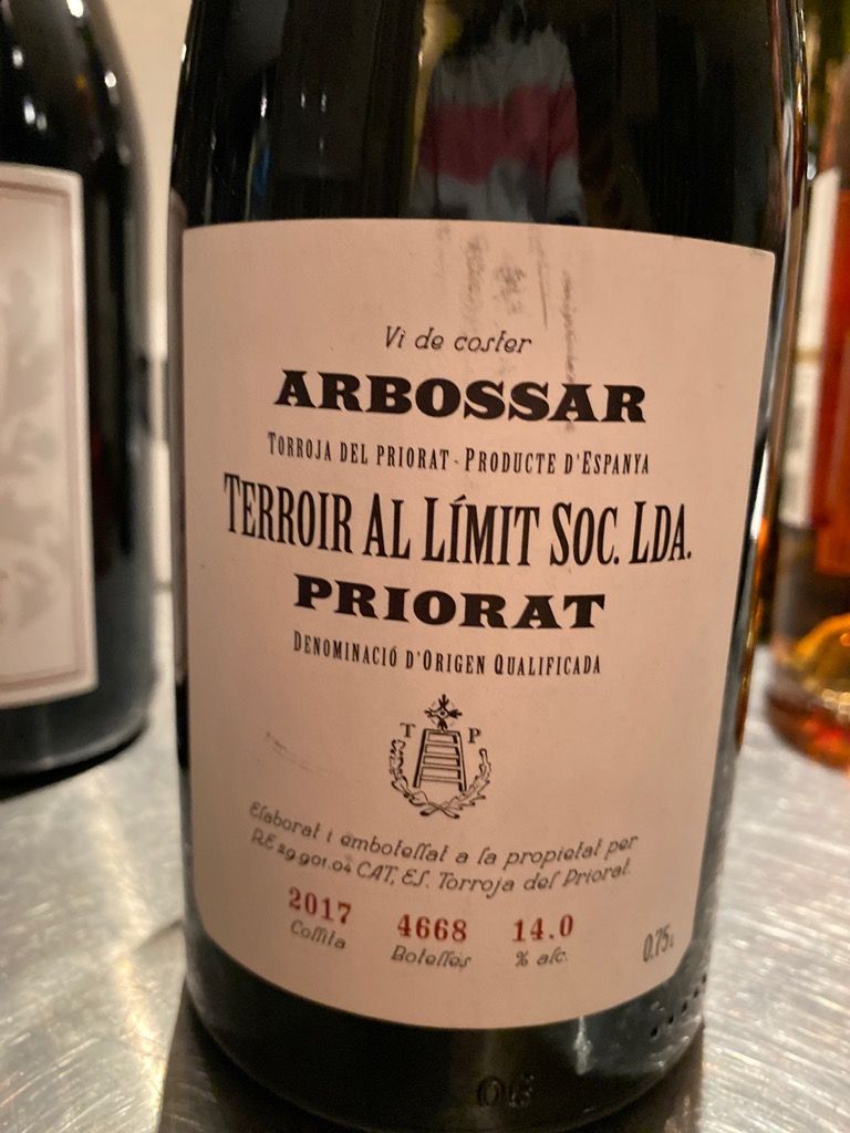 2017 Terroir Al Limit Soc. Lda. Priorat L'Arbossar, Spain, Catalunya ...