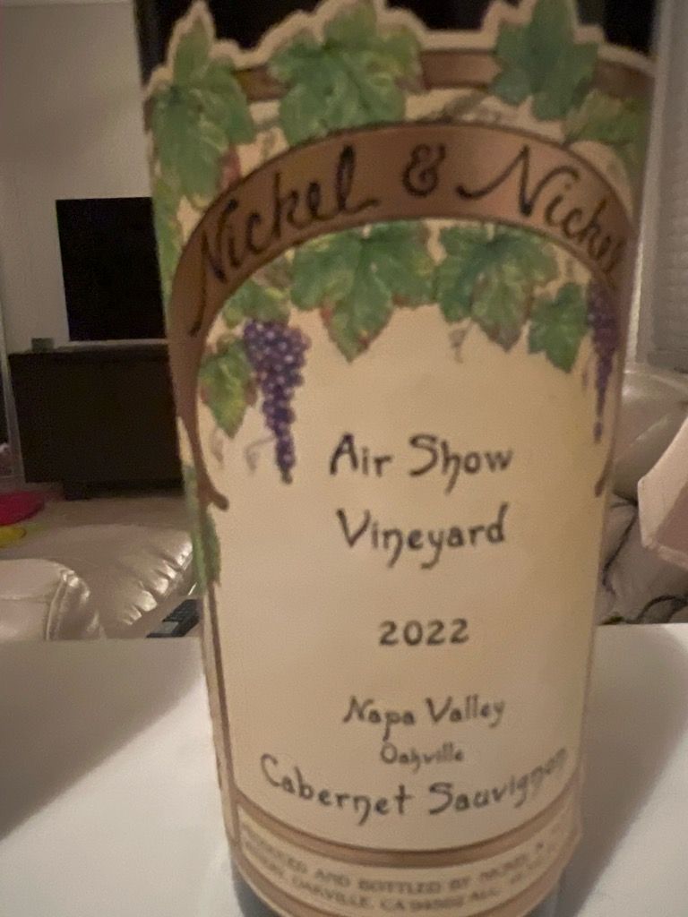 2022 Nickel & Nickel Cabernet Sauvignon Air Show Vineyard, USA ...