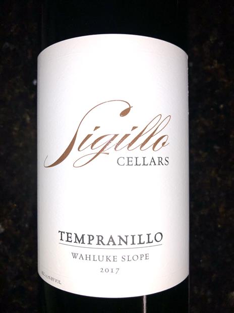 2017 Sigillo Cellars Tempranillo, USA, Washington, Columbia Valley ...