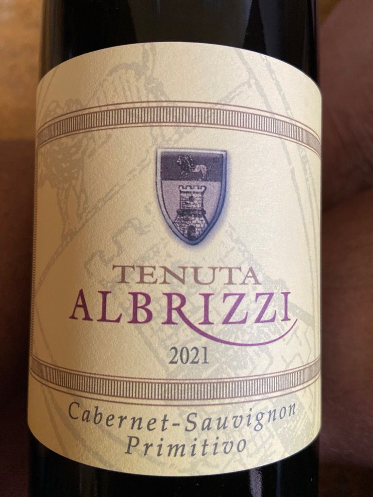 2021 Tenuta Albrizzi Cabernet Sauvignon - Primitivo Salento IGT, Italy ...