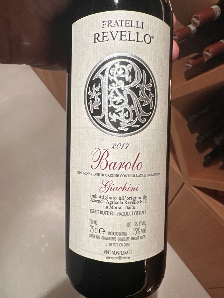 2020 Fratelli Revello Barolo Vigna Giachini, Italy, Piedmont, Langhe ...
