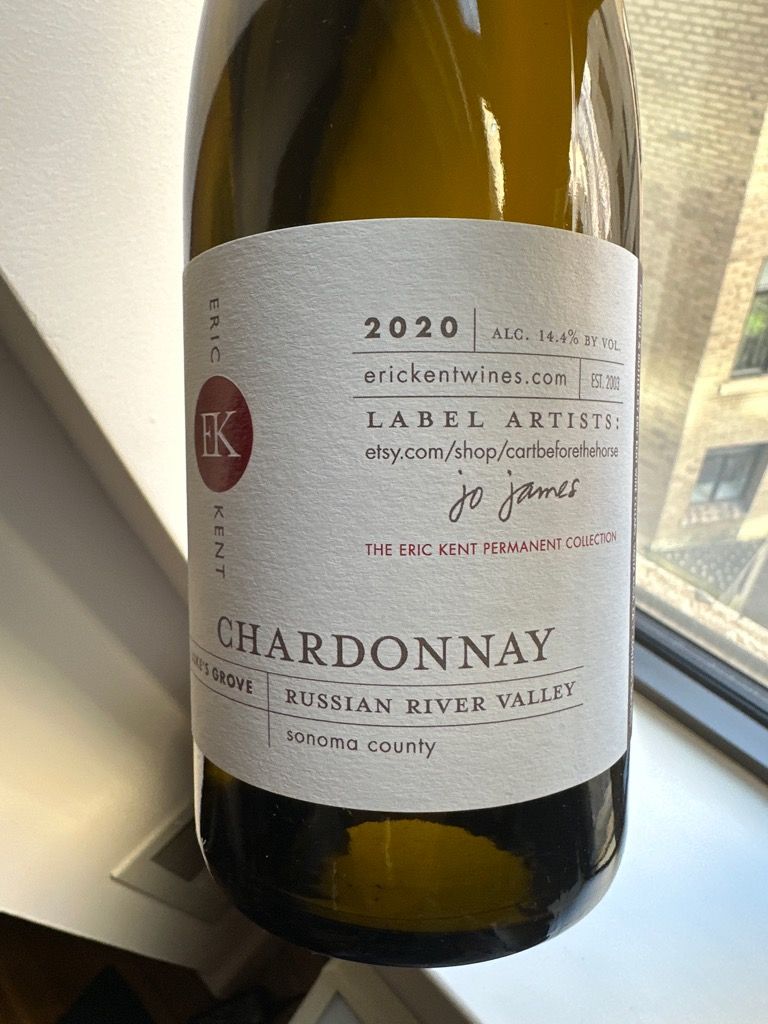 2023 Eric Kent Wine Cellars Chardonnay Luke's Grove Russian River ...